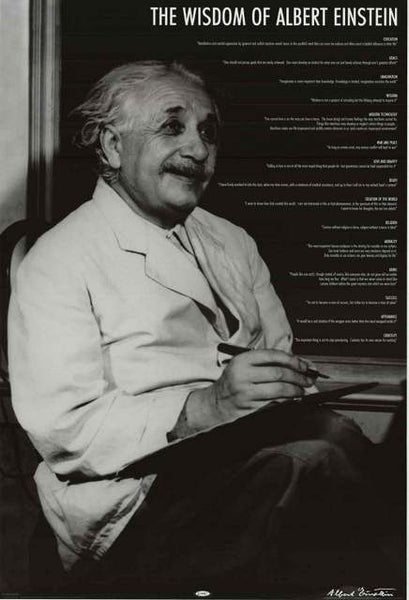 Albert Einstein 15 Wisdom Quotes Poster 24x36 – BananaRoad